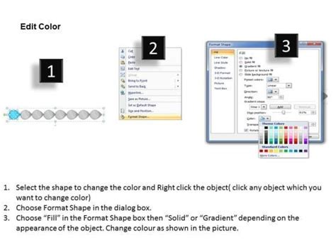Ppt Correlated Circular Arrows In Straight Line 8 Stages Blue PowerPoint Te