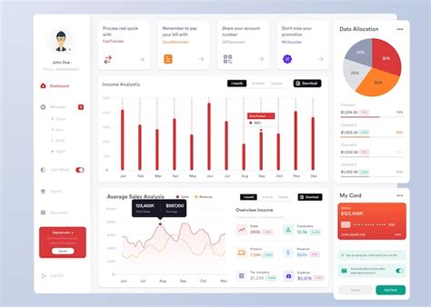 Premium Vector Ui Ux Infographic Dashboard Ui Design With Graphs Charts And Diagrams Web