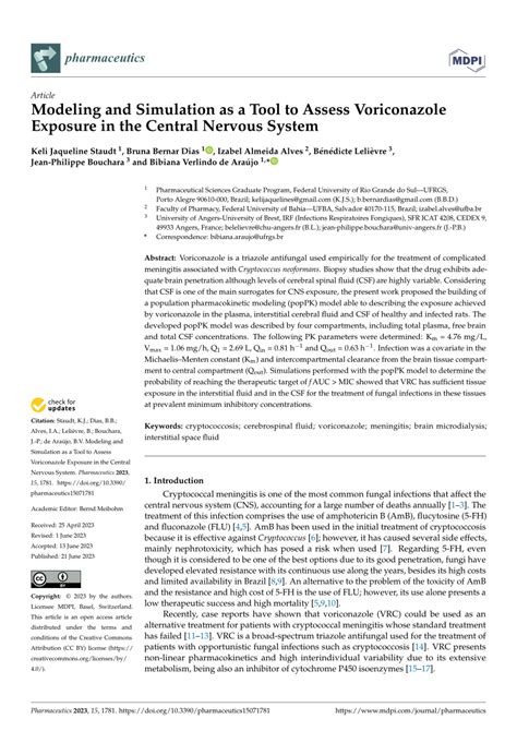 pdf modeling and simulation as a tool to assess voriconazole exposure