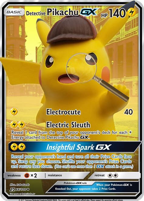 Detective Pikachu Gx Custom Pokemon Card Pokemon Card Memes Fake