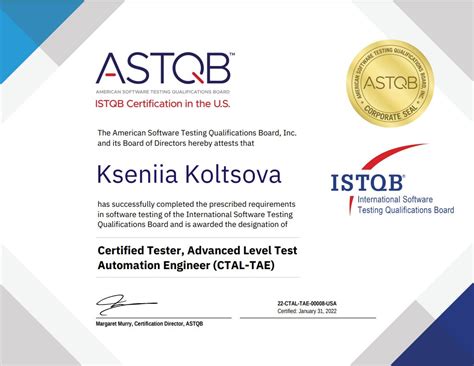 Hooray Im So Happy That I Passed The Istqb Advance Level Test Automation Exam Kseniia Koltsova