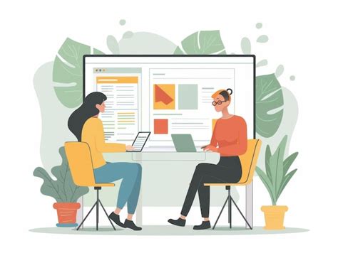 Premium Photo Flat Illustration Of Usability Testing Session