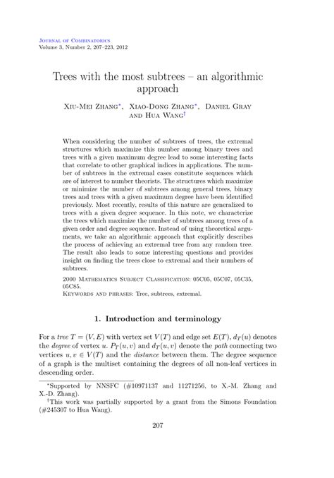 Pdf Trees With The Most Subtrees An Algorithmic Approach