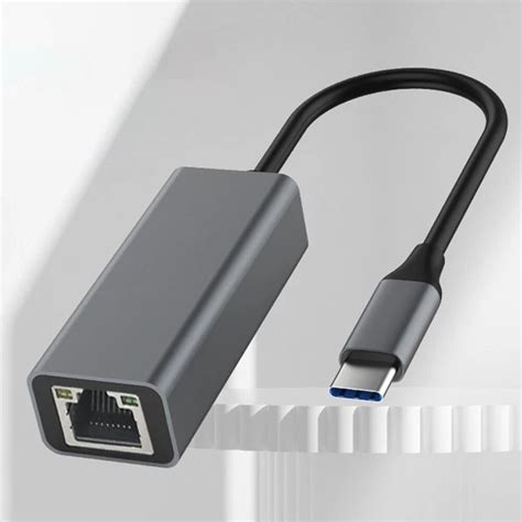 Type C To Rj45 Ethernet Wired Lan Adapter 10 100 1000mbps Grey Type C Gigabit Eur 12 37
