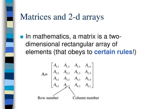 Array Processing And Matrix Manipulation Ppt Download