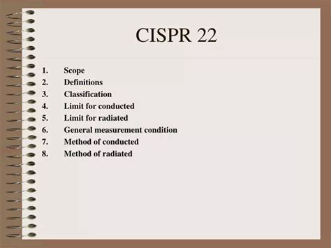 Ppt Cispr 22 Powerpoint Presentation Free Download Id5203428