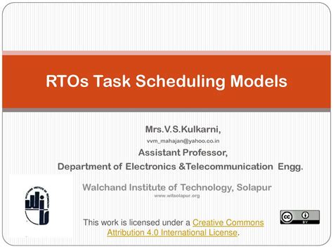 Rtos Task Scheduling Models Ppt Download