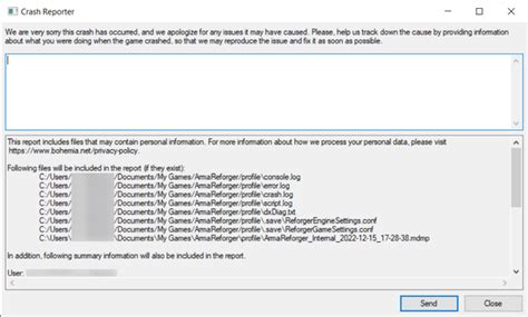 Crash Report Arma Reforger Bohemia Interactive Community