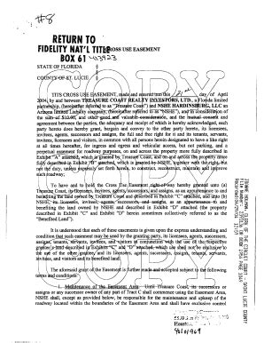 Fillable Online Cross Access Easement Example Fax Email Print PdfFiller