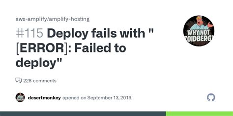Deploy Fails With Error Failed To Deploy · Issue 115 · Aws Amplifyamplify Hosting · Github