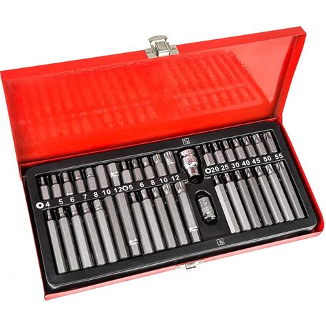 mkr 40pcs hex torx bit star wrench allen key spline bit screwdriver bit