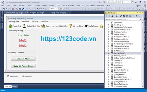 Share code phần mềm quản lý sinh viên c sql có báo cáo Đồ án môn CSDL