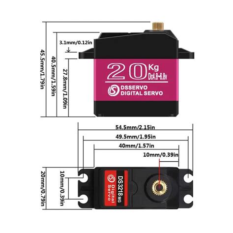Dsservo Ds3218 Digital Servo 20kg 180 270 Degree High Speed Servo Ip