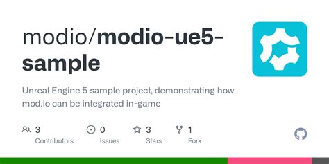Github Modio Modio Ue Sample Unreal Engine Sample Project Demonstrating How Mod Io Can Be