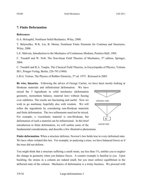 7 Finite Deformation