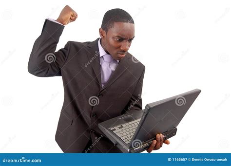 Technological Rage Stock Image Image Of Enrage African 1165657