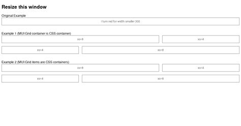 MUI Container Queries Codesandbox