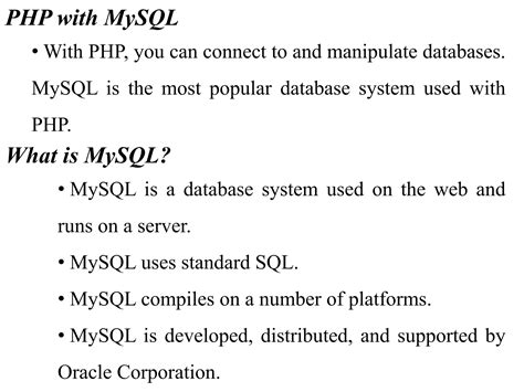 Php With Mysql Ppt Ppt