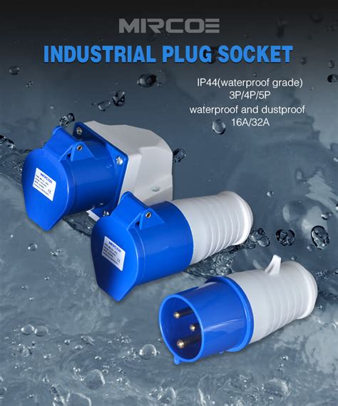 16a 3pin 4pin 5pin Industrial Plug Inudstrial Connector Coupler Panel Socket Straightandoblique
