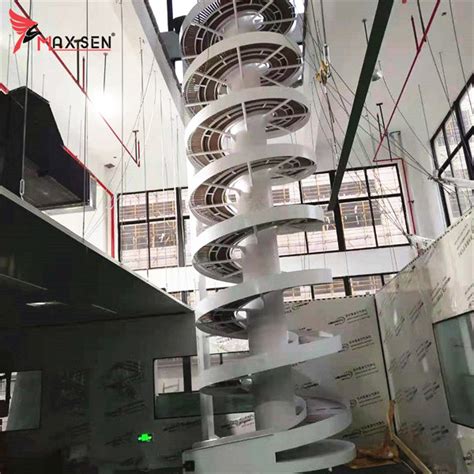8 8m Height Spiral Lifting Conveyor Go Up Forward Maxsen Conveyor