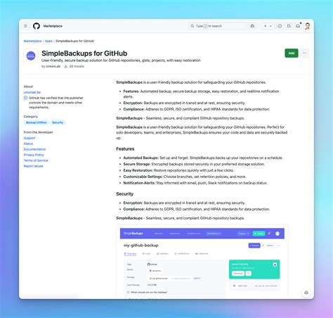 SimpleBackups Becomes A Verified GitHub Marketplace Vendor