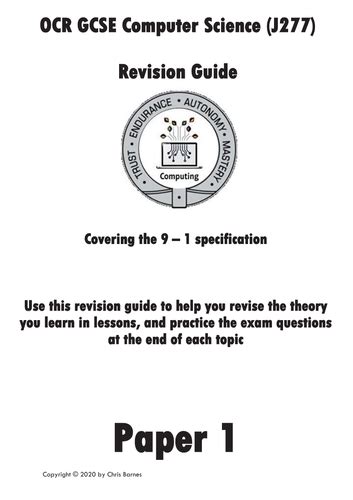 Ocr Gcse Computer Science Revision Guides Paper 1 And Paper 2 J277