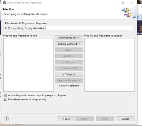 Can Not Import Eclipse Mars Plugin To Eclipse Neon Using Import Plugins And Fragments Stack