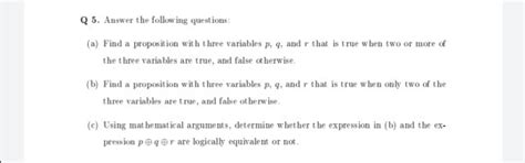 Solved Q5 Answer The Following Questions A Find A