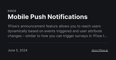 Mobile Push Notifications