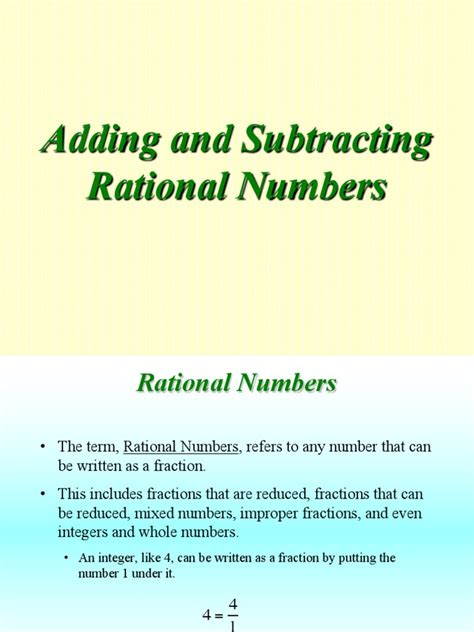 Adding And Subtracting Rational Numbers Pdf Mathematical Concepts Discrete Mathematics