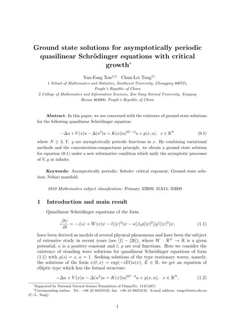 Pdf Ground State Solutions For Asymptotically Periodic Quasilinear