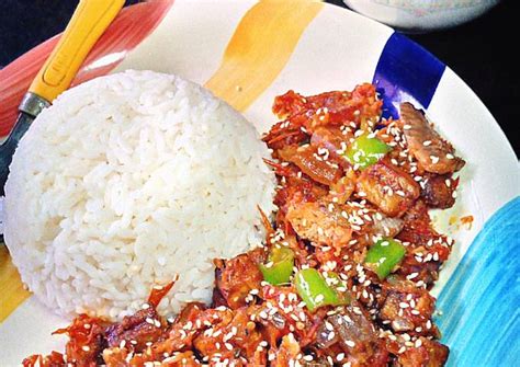 Fish 🐟 And Plantain Sauce With White Rice Recipe By Karima Mohammed