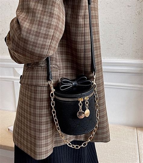 [daily Bag] 큐트 리본 원통 미니 크로스백 미니백 에이블리