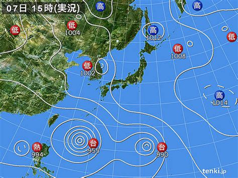 過去の実況天気図 2019年08月07日 日本気象協会 tenki jp