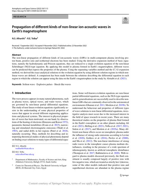 Propagation Of Different Kinds Of Non Linear Ion Acoustic Waves In Earths Magnetosphere