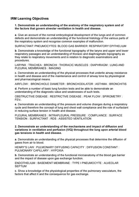 IRM 2021 22 Learning Objectives Teaching IRM Learning Objectives 1 Demonstrate An