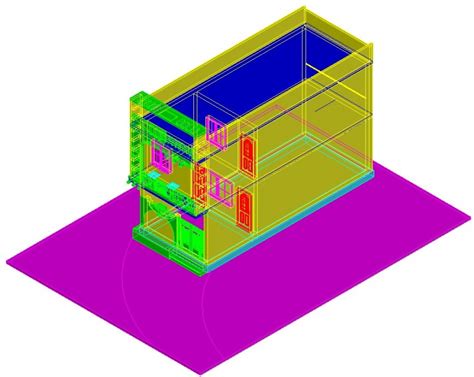 3d Drawing Of Building Elevation In Dwg File