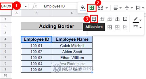 How To Add Red Border Around Cell In Google Sheets Easy Steps