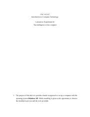 Lab Report 4 Docx CSC 115 117 Introduction To Computer Technology Laboratory Experiment 4