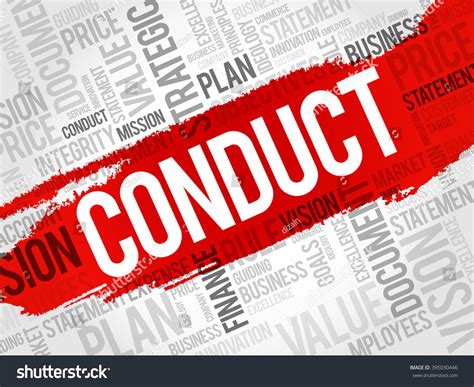 Conduct Word Cloud Business Concept Stock Vector Royalty Free