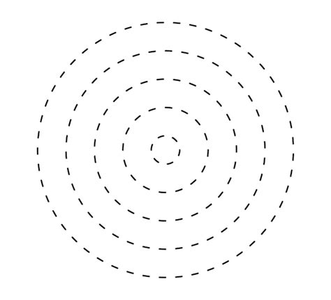 Premium Vector Dashed Concentric Circle Icon Black And White Broken
