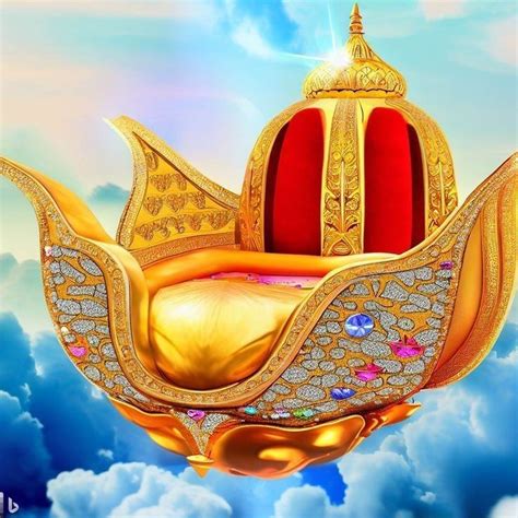 Pushpak Vimaan Divine Energy With Gem Stones And Gold