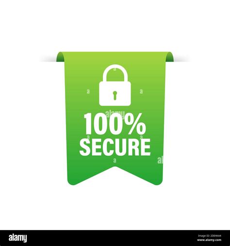 100 Secure Grunge Vector Icon Badge Or Button For Commerce Website Vector Stock Illustration