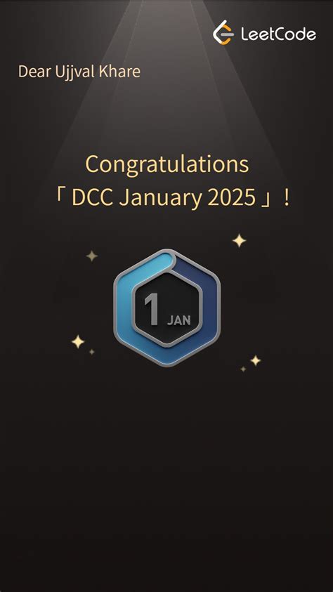 Ujjval K On Linkedin Just Wrapped Up The Leetcode January Challenge