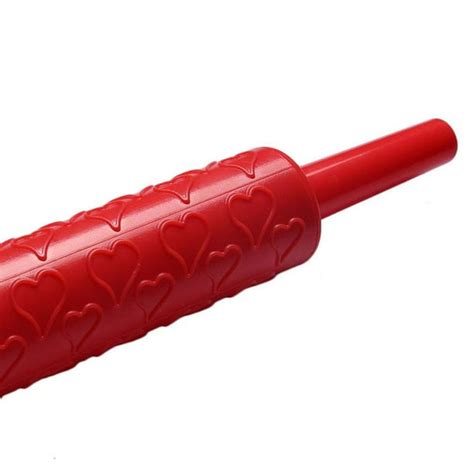 Heart Flower Pattern Baking Cookies Biscuits Cookie Roller Pin Pin Embossing Embossing Cookie