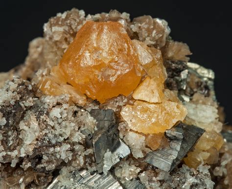 Scheelite With Arsenopyrite Cassiterite Muscovite And Quartz La Parrilla Claim New Cut