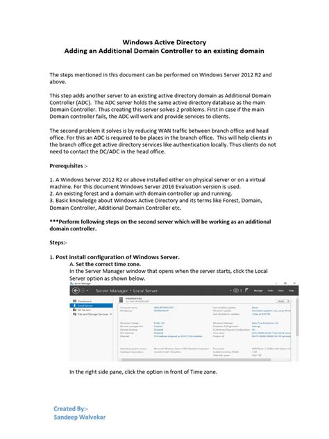 windows active directory create an adc in a domain pdf active