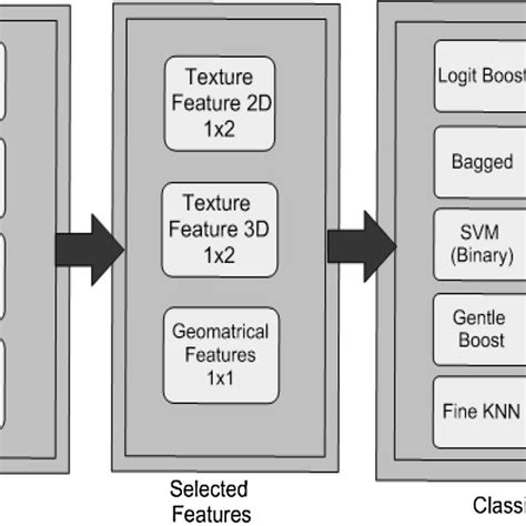 Different Extracted And Selected Features And The Classifier Used To