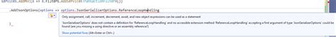 Json Net Core 3 Not Having Referenceloophandling In Addjsonoptions