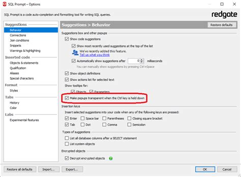 Inserting Suggestions Into Your Code SQL Prompt 10 Product
